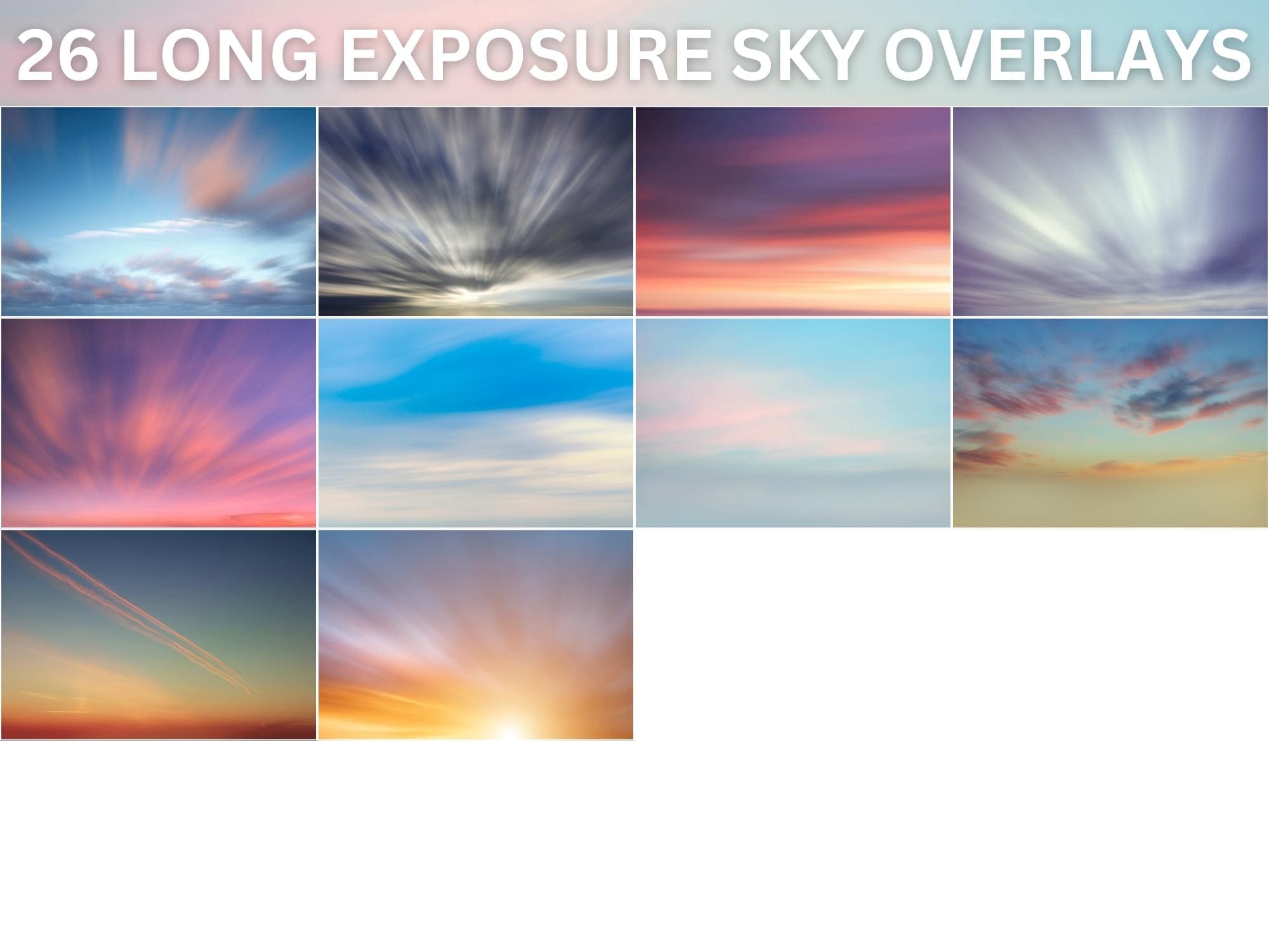 26 Long Exposure Sky Textures & Overlays | Super High Quality ...