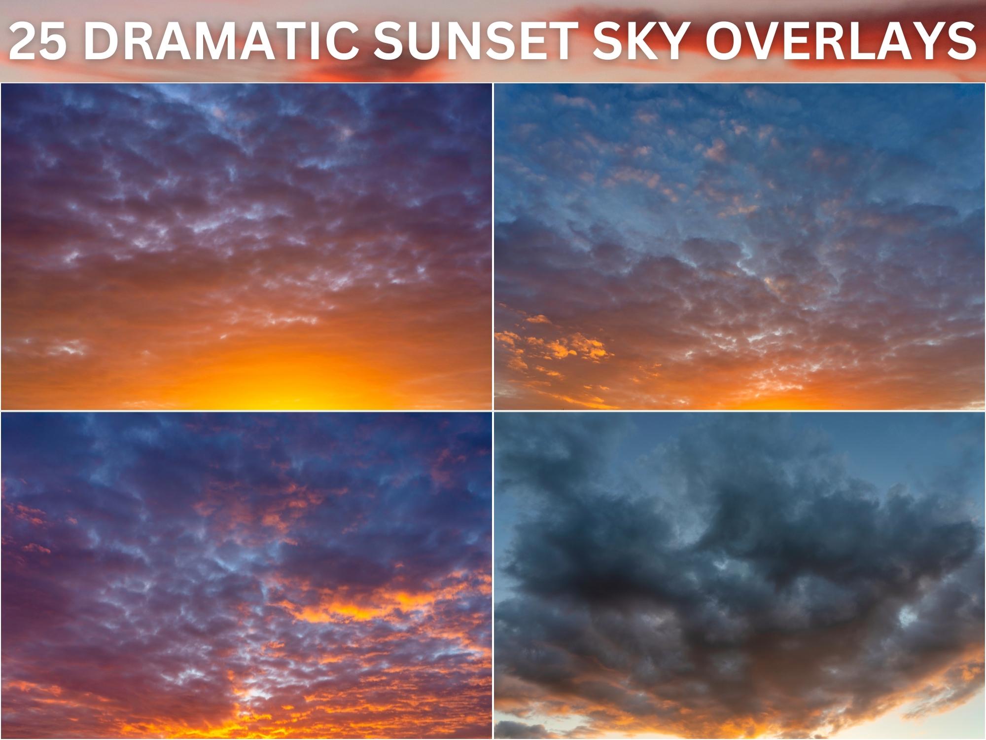 25 Dramatic Sunset Sky Textures & Overlays | Super High Quality ...