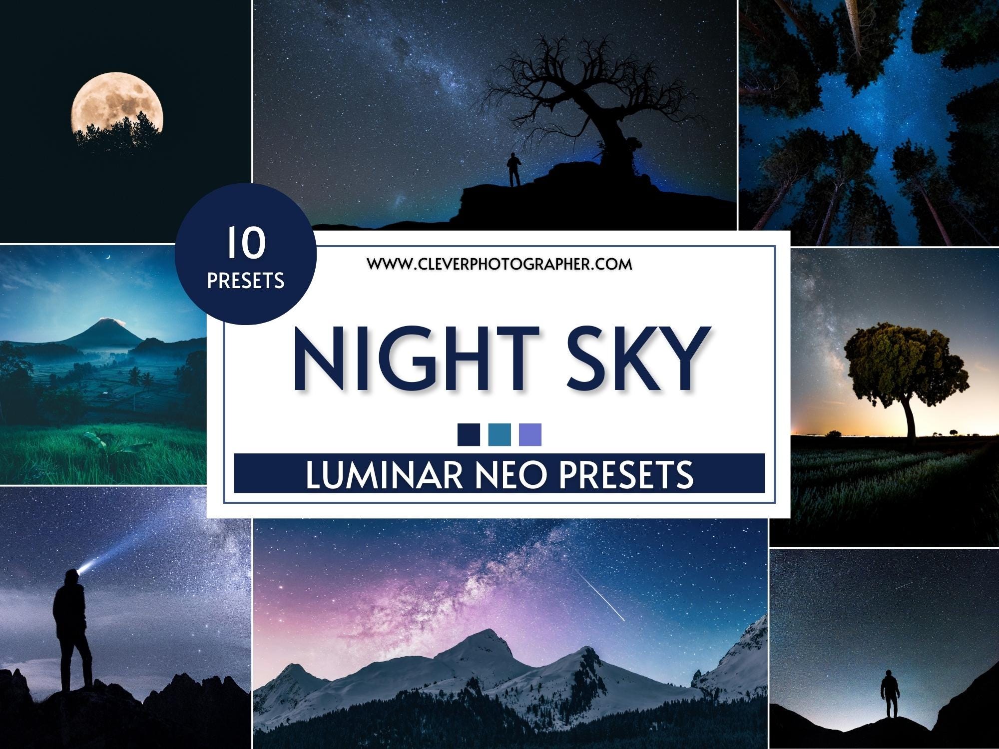 10 Luminar NEO Night Sky Landscape Presets by Jakub Bors | Adjustable ...
