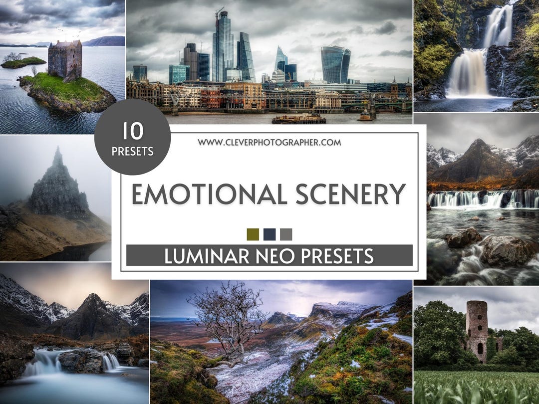 10 Luminar NEO Emotional Scenery Landscapepresets Adjustable Non ...