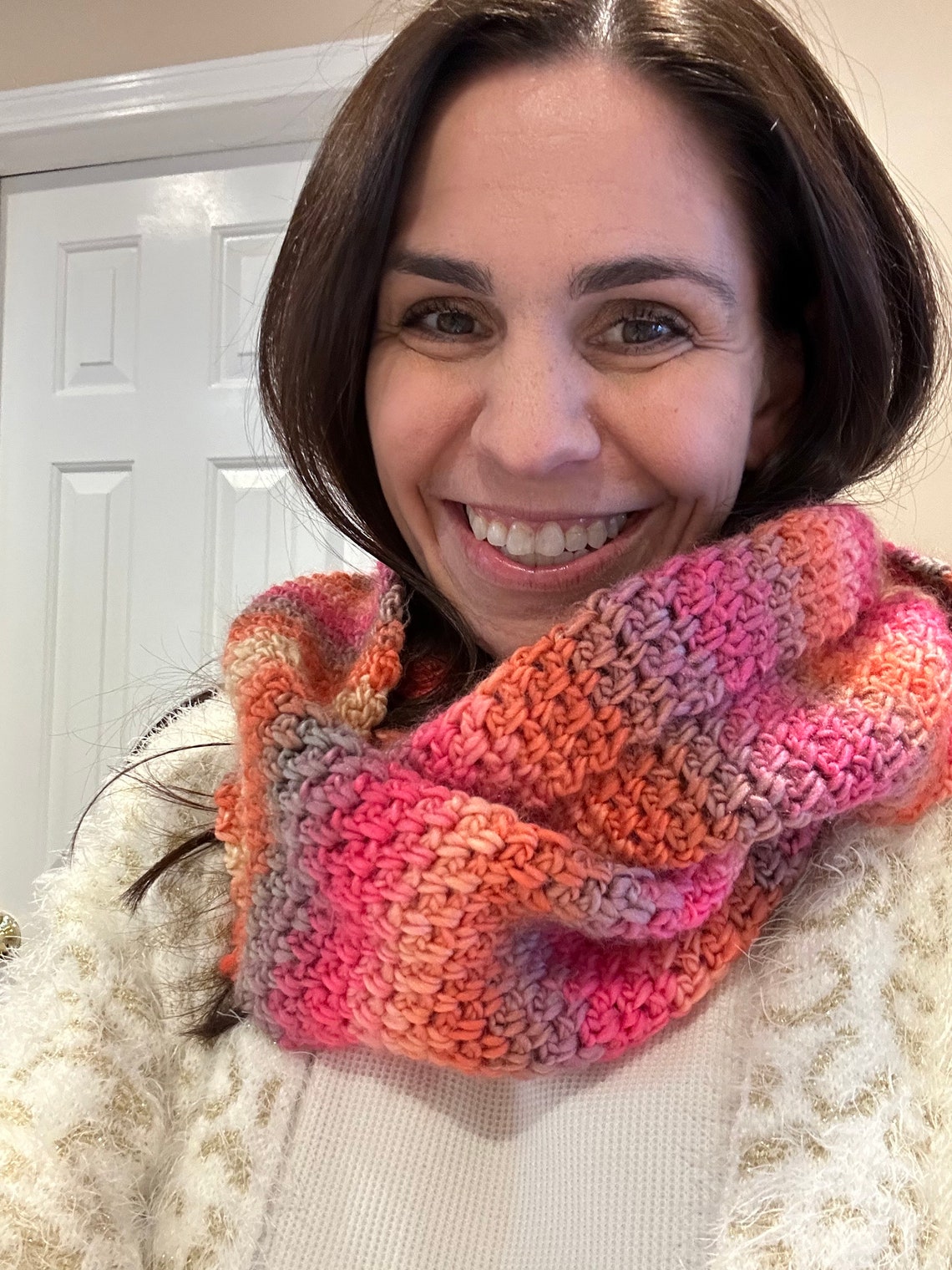 Moss Stitch Crochet Scarf Pattern, Uluru Sunset (PDF Download) - Etsy