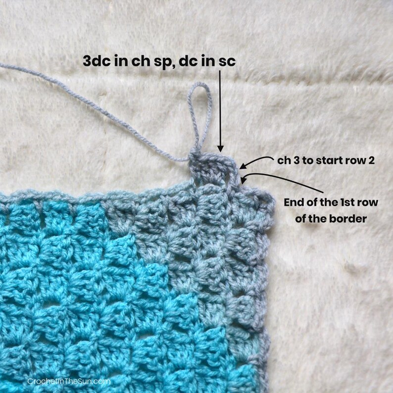Crochet C2C Blanket Border Pattern - Easy Beginner Tutorial (PDF ...