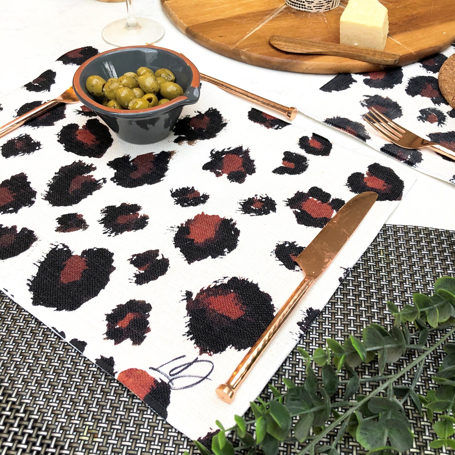 Personalised Leopard Print Placemats | Etsy