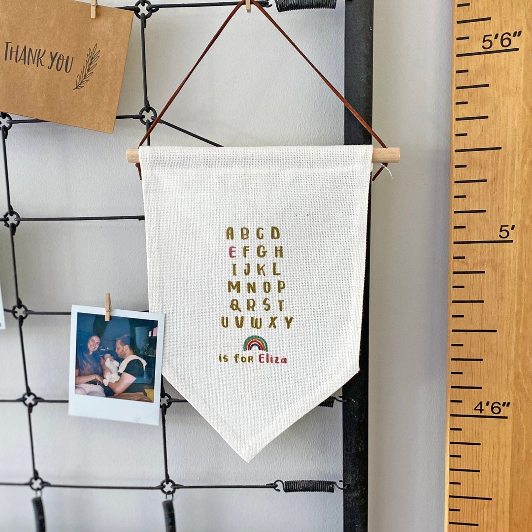 Personalised Children's Rainbow Alphabet Banner - Etsy