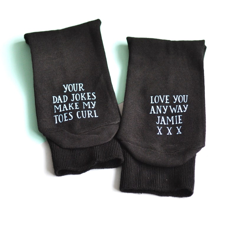 Personalised Dad Jokes Socks - Etsy