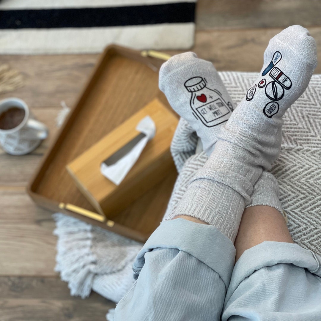 Personalised Get Well Soon Snug Socks | Poorly Socks | Cancer Gifts ...
