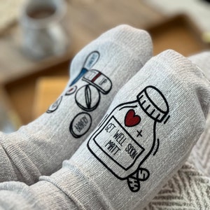 Personalised Get Well Soon Snug Socks | Poorly Socks | Cancer Gifts ...