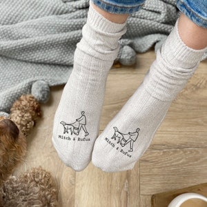 Personalised Dog Walking Socks: Custom Dog & Owner Gift - Etsy UK