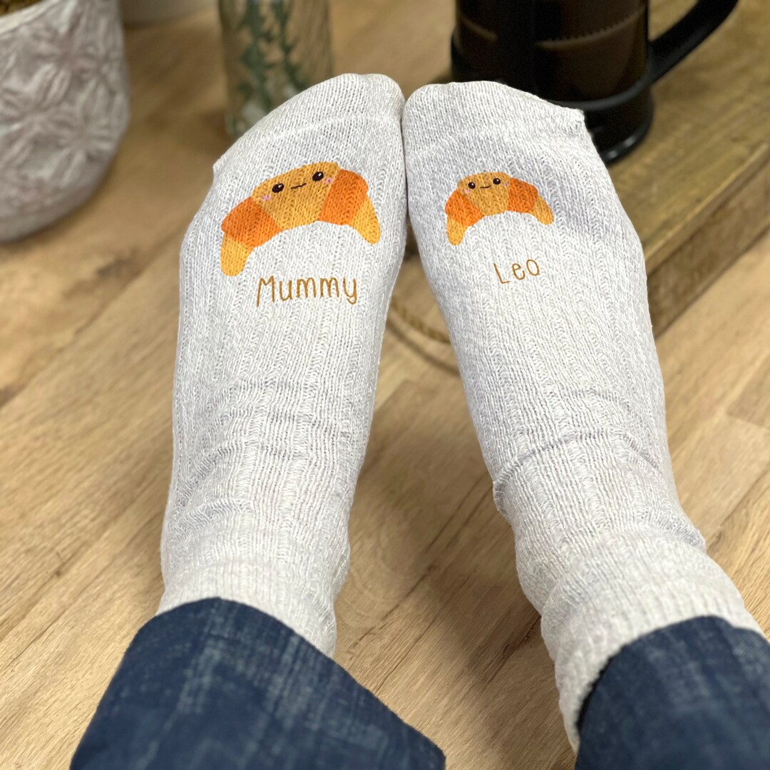 Mummy and Me Croissant Cosy Socks Pastry Lovers Brunch Gift Gifts for ...