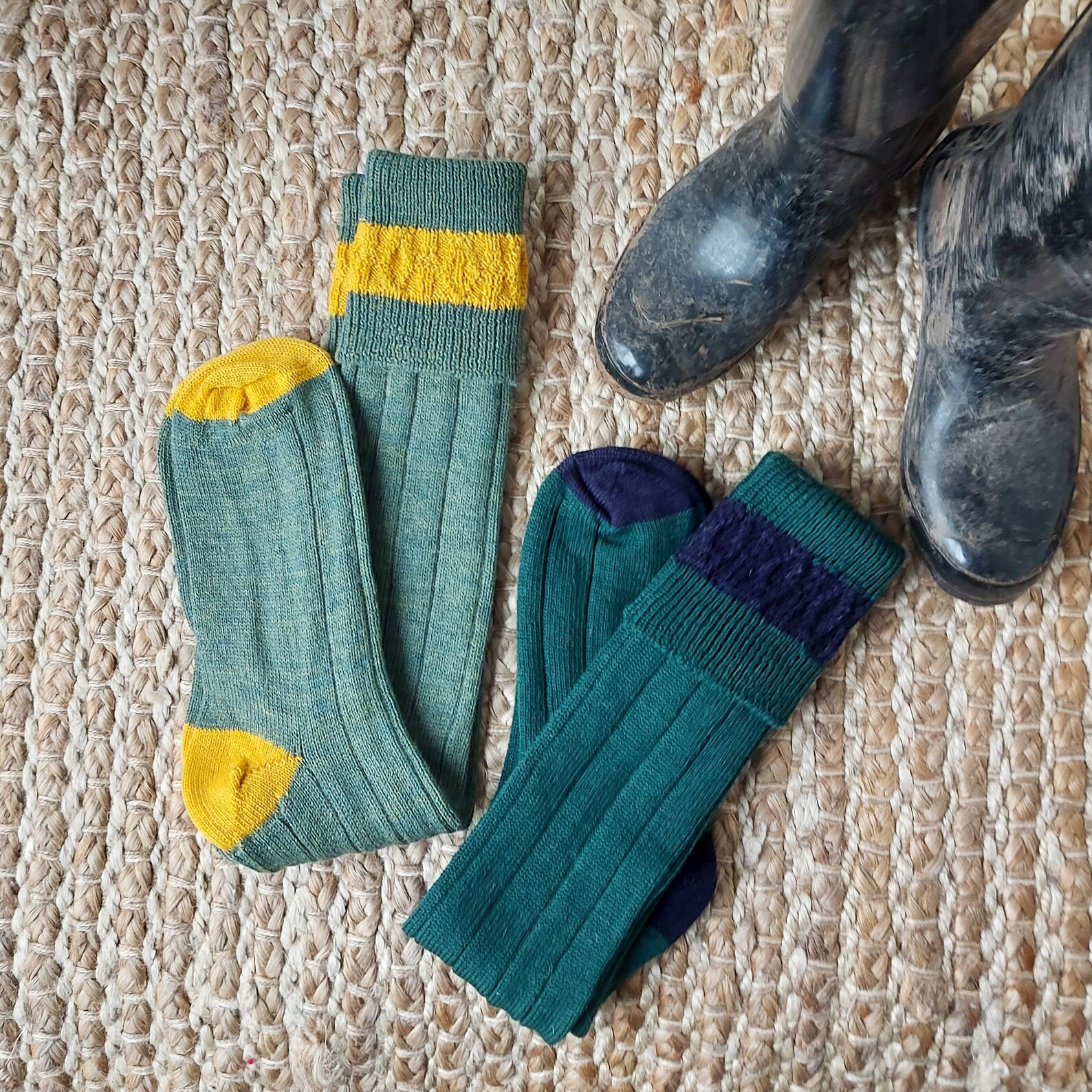 Luxury Monogrammed Knitted Welly Socks | Etsy