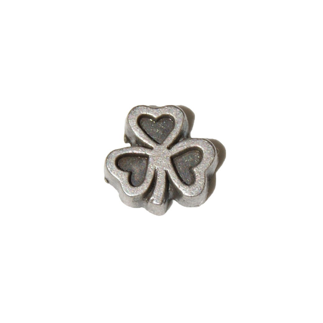 Flower Daisy Poppy Shamrock Clover Floating Locket Charm | Etsy