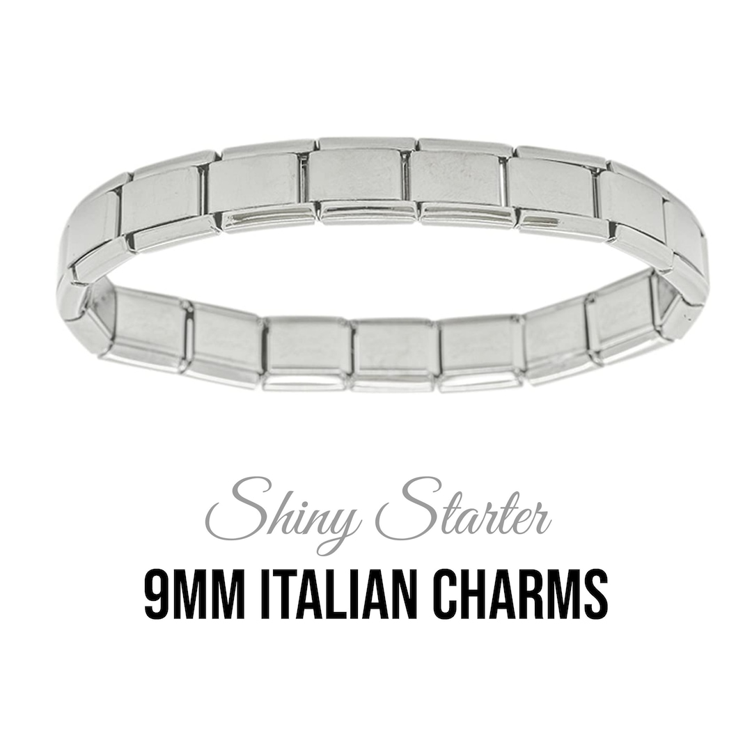 18 Link Shiny Italian Charm Starter Bracelets - Fits 9mm Classic ...