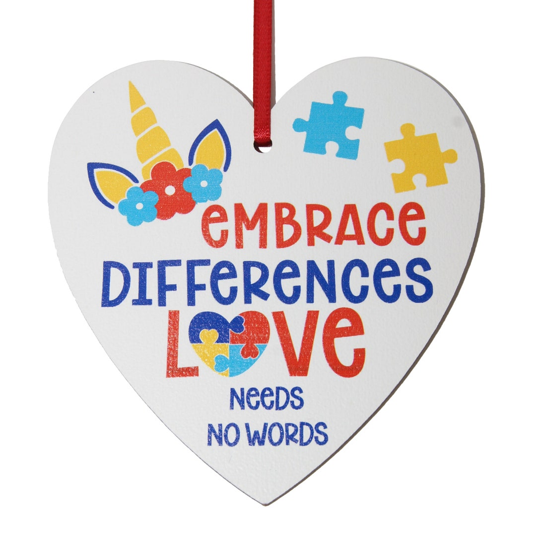 Embrace Differences Love Needs No Words - Autism Awareness ...