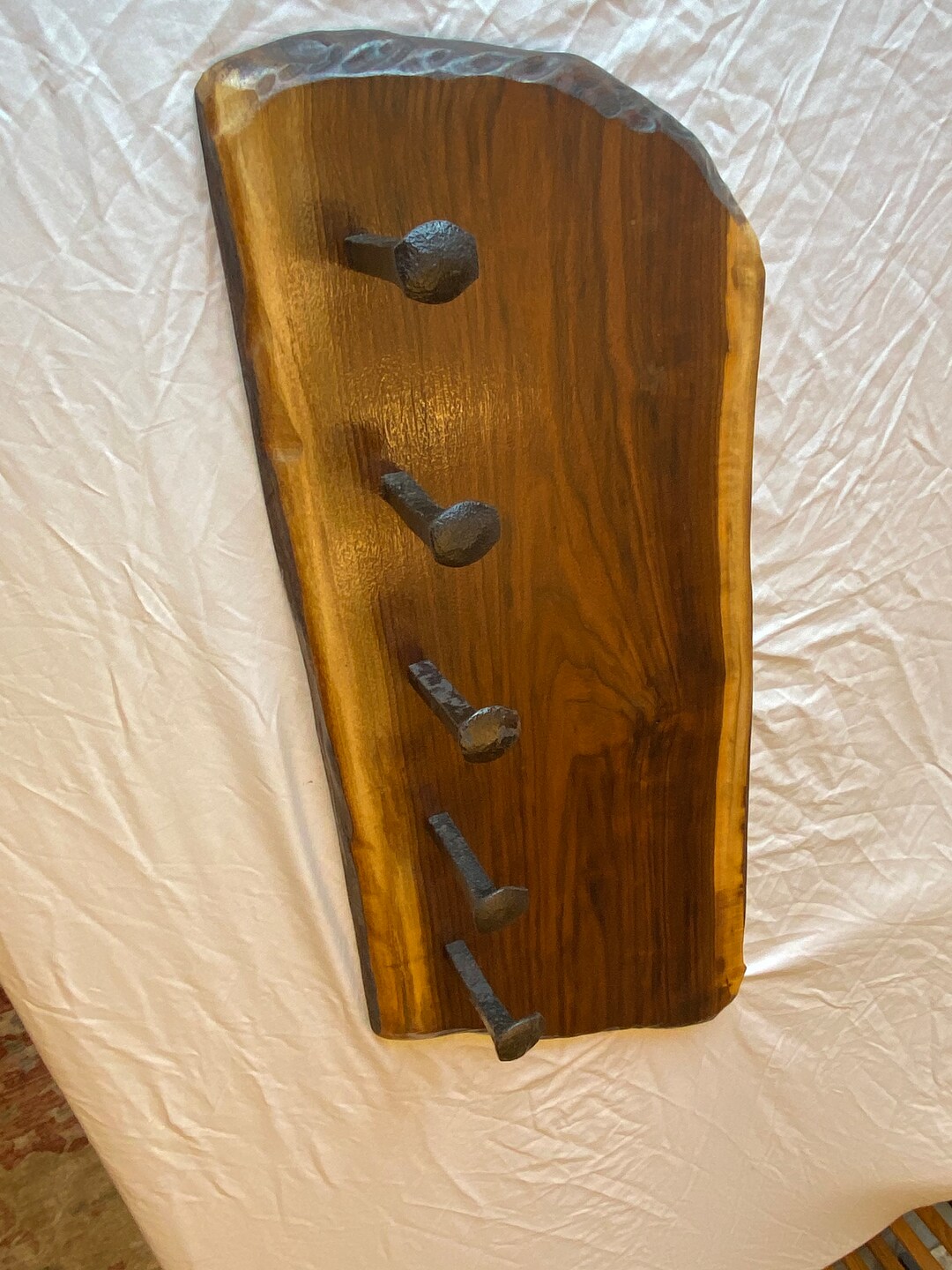 Live Edge Walnut Coat Rack - Etsy