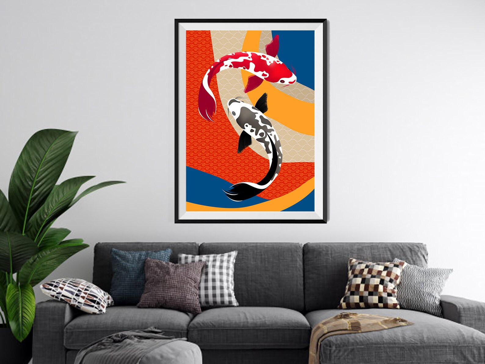 Koi Fish Print, Japanese Koi Print, Koi Carp, Fish Poster, Downloadable ...