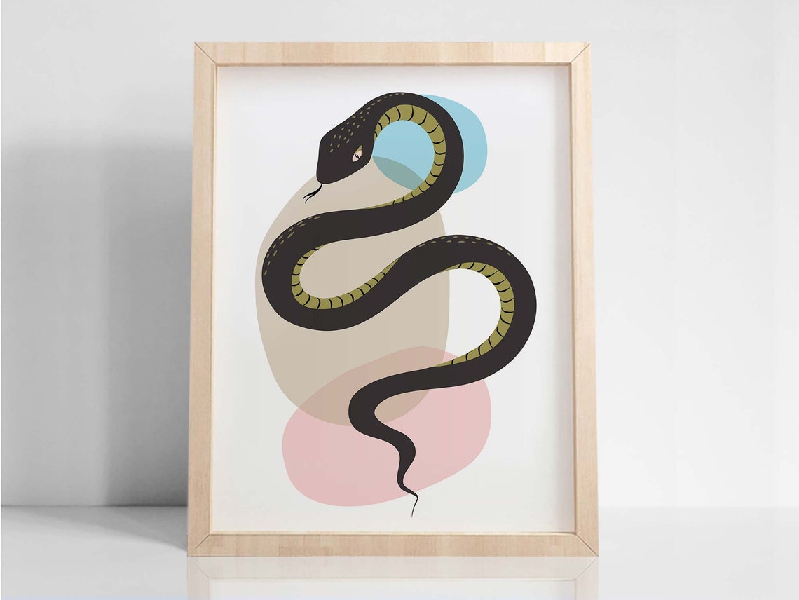 Snake Print, Snake Wall Art, Animal Print, Downloadble Wall Art - Etsy