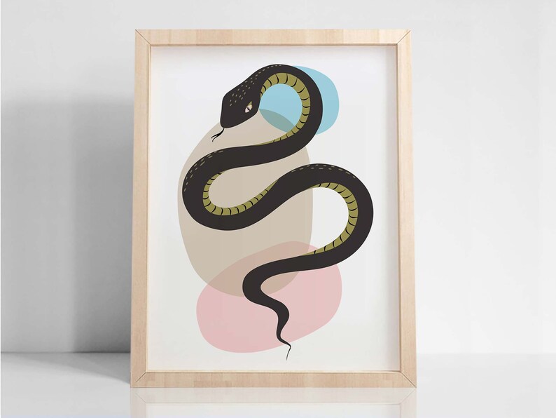 Snake Print, Snake Wall Art, Animal Print, Downloadble Wall Art - Etsy