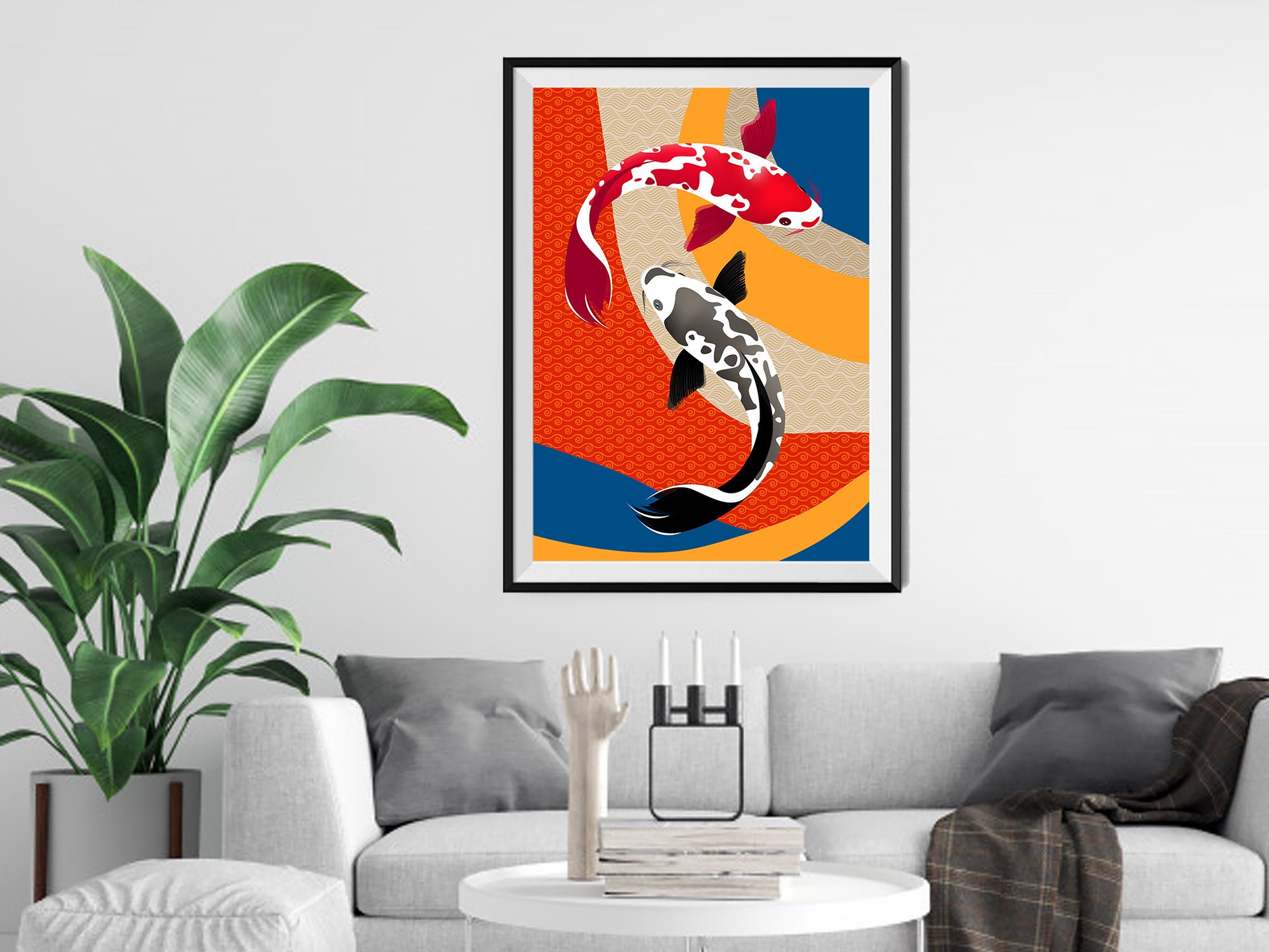 Koi Fish Print, Japanese Koi Print, Koi Carp, Fish Poster, Downloadable ...