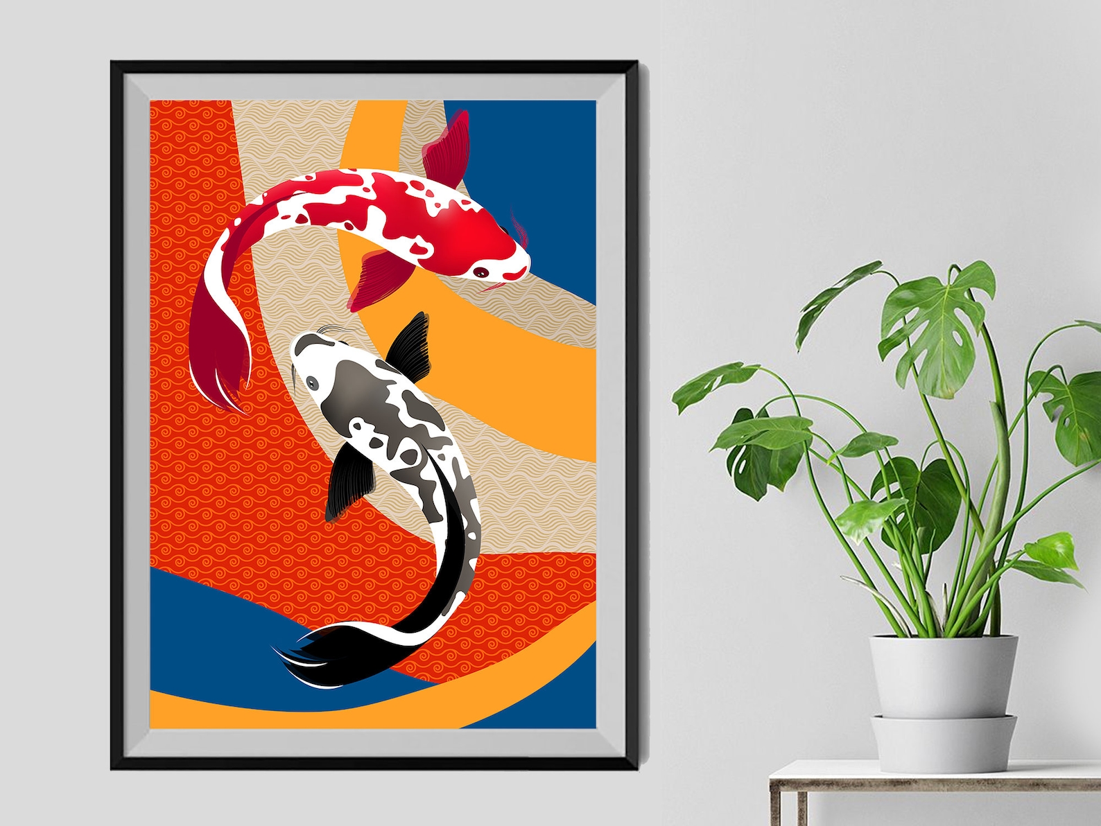Koi Fish Print, Japanese Koi Print, Koi Carp, Fish Poster, Downloadable ...