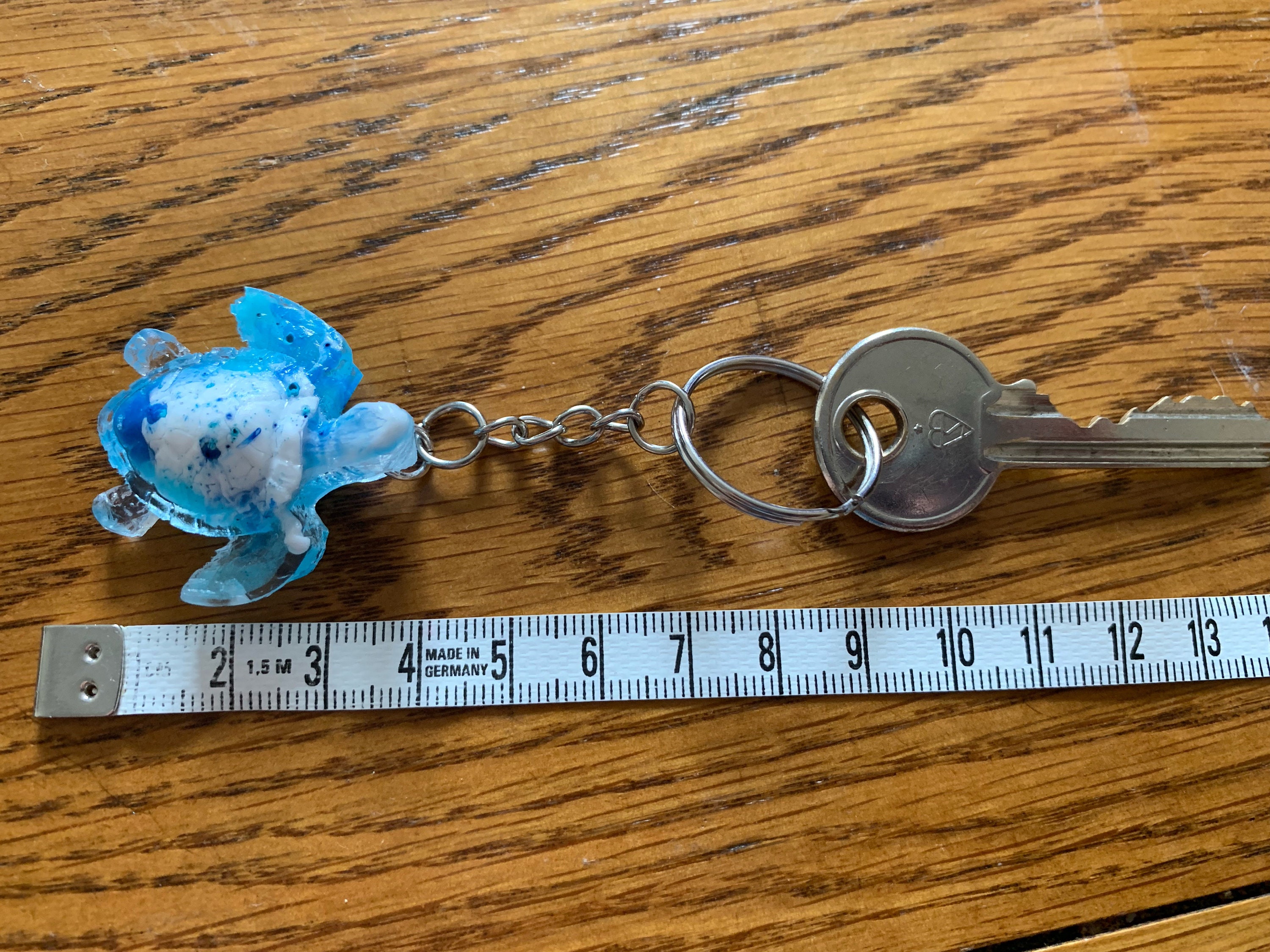 Ocean Resin Sea Turtle Key Ring - Etsy