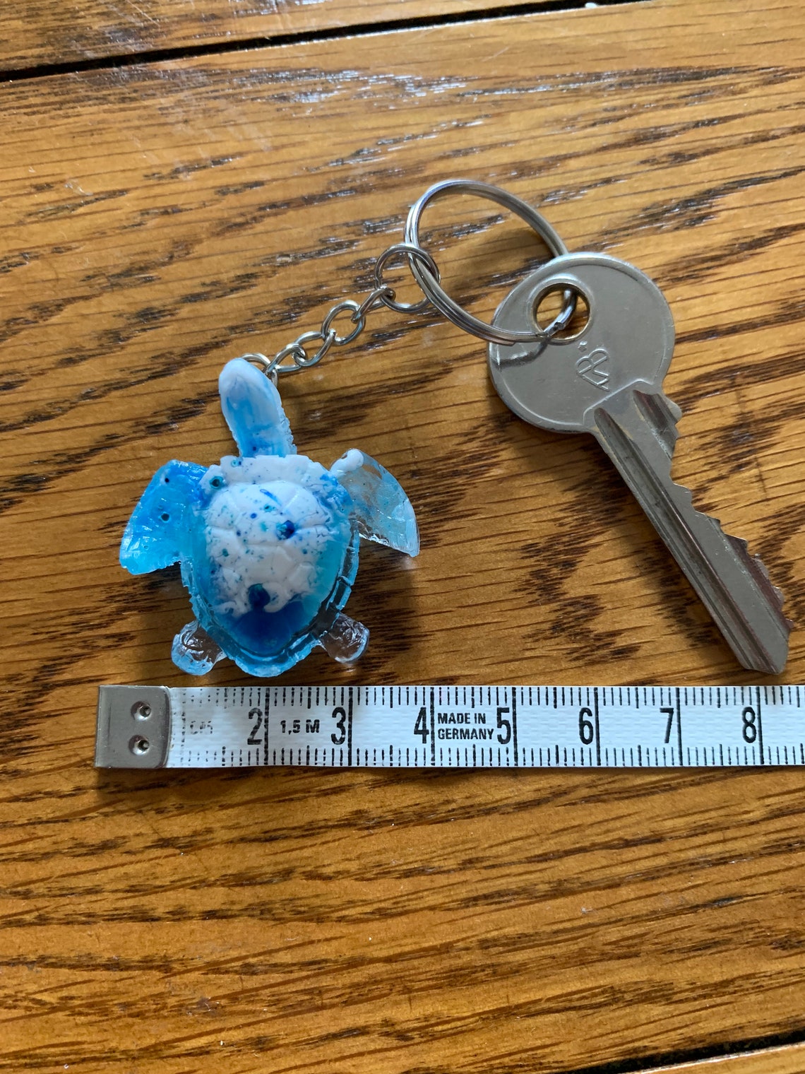 Ocean Resin Sea Turtle Key Ring - Etsy