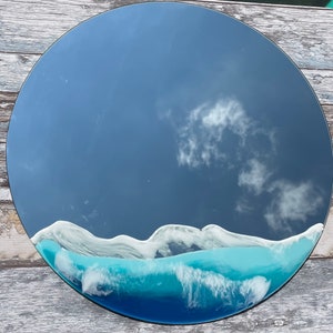 Ocean mirror art 50cm Round | Etsy