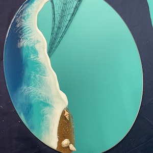 Ocean mirror art 50cm Round | Etsy