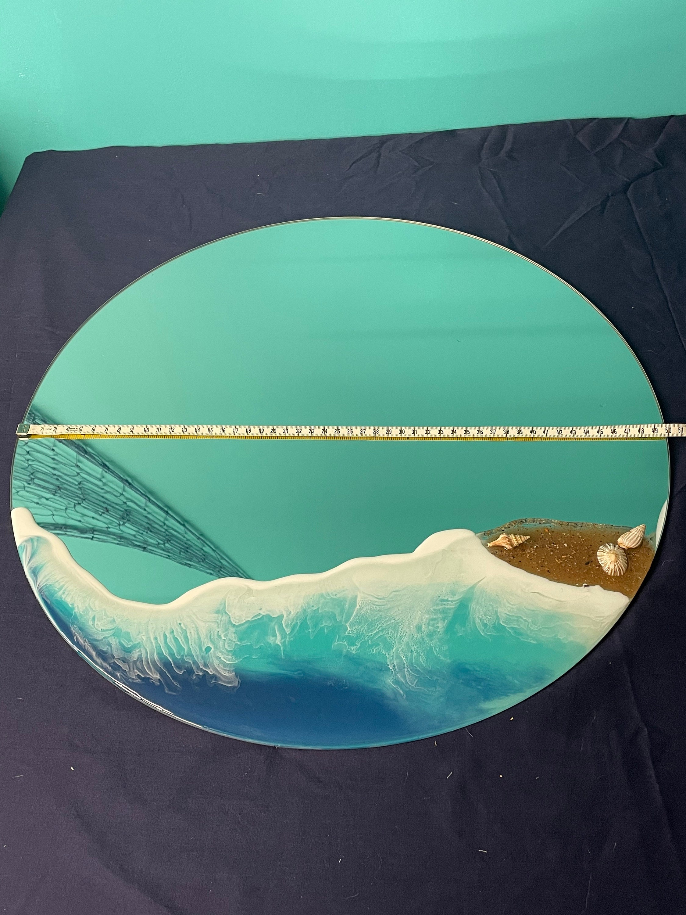 Ocean mirror art 50cm Round | Etsy