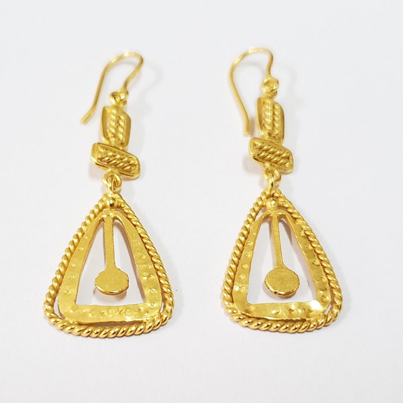 24k Gold Earrings - Etsy