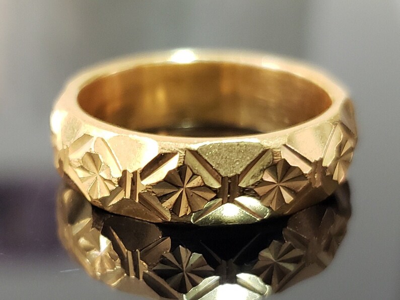 Men's Solid Gold Ring I 18k Gold Vermeil I Polished Gold - Etsy