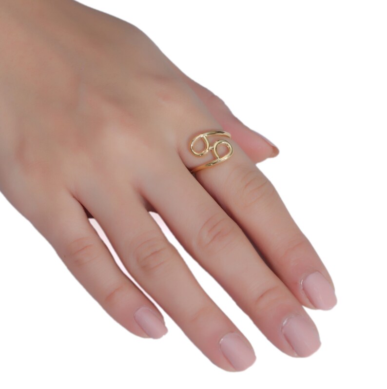 CANCER 18k Gold Vermeil Zodiac Sign Ring Horoscope Ring - Etsy