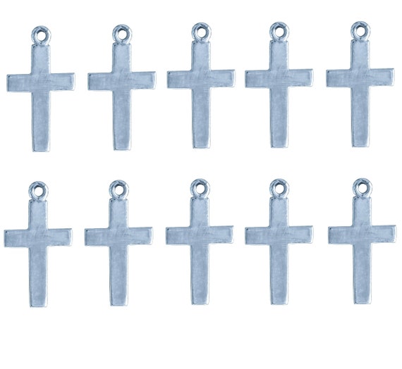 SET of 10 Pieces 20 MM Cross Pendant in Sterling Silver | Etsy