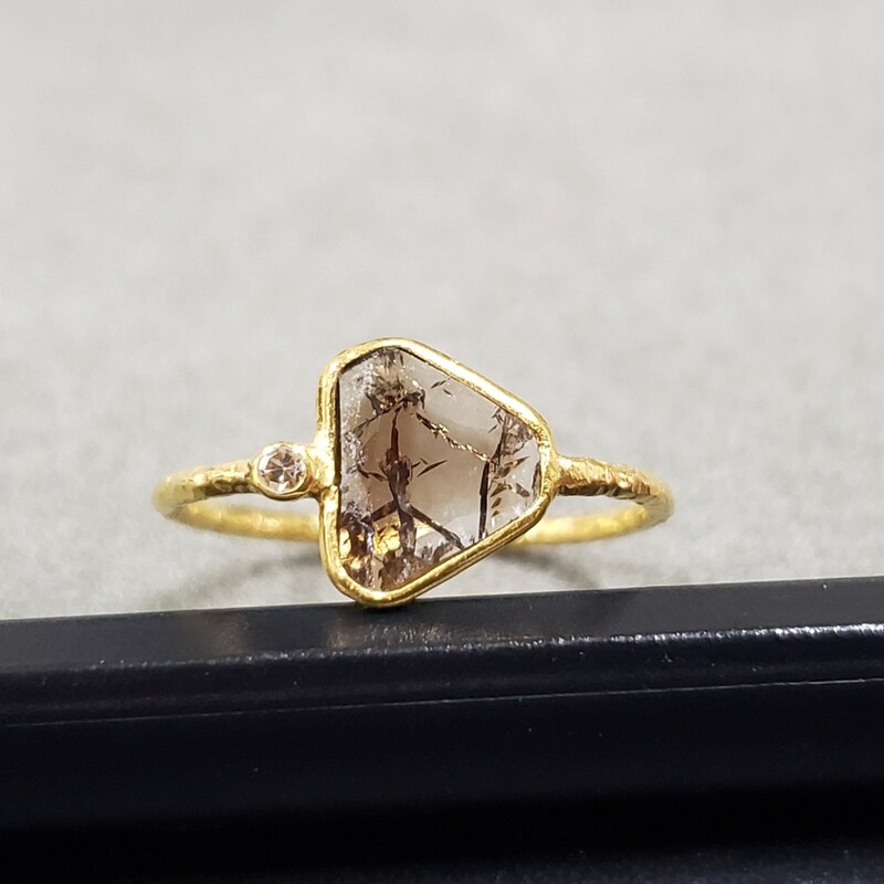 Diamond Slice Ring - Etsy