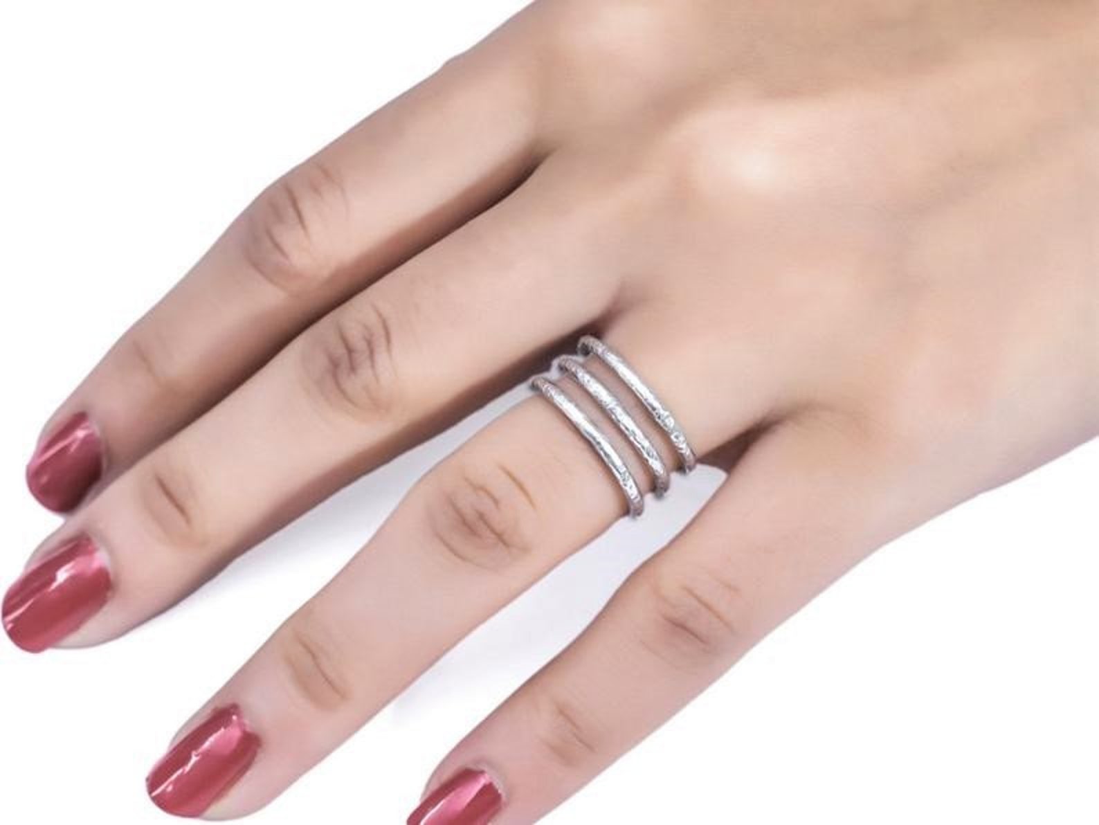 Hammered Sterling Silver Stackable Rings Silver Stacking | Etsy