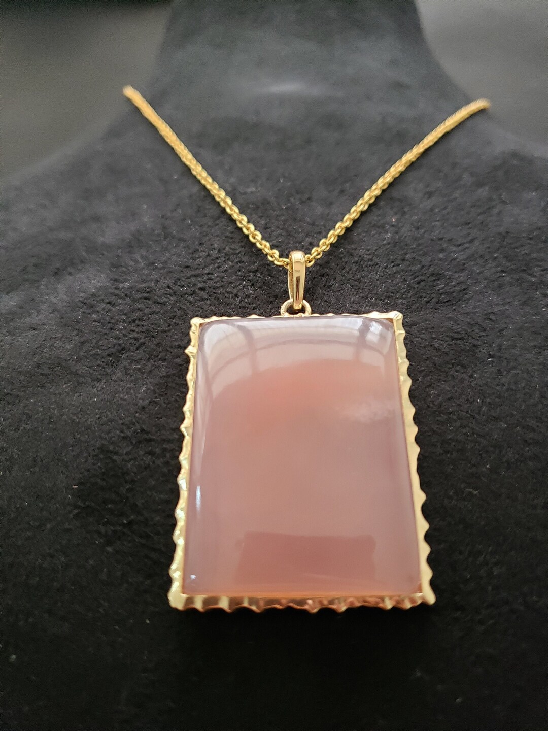 Collar de cuarzo rosa colgante de cuarzo rosa collar - Etsy España