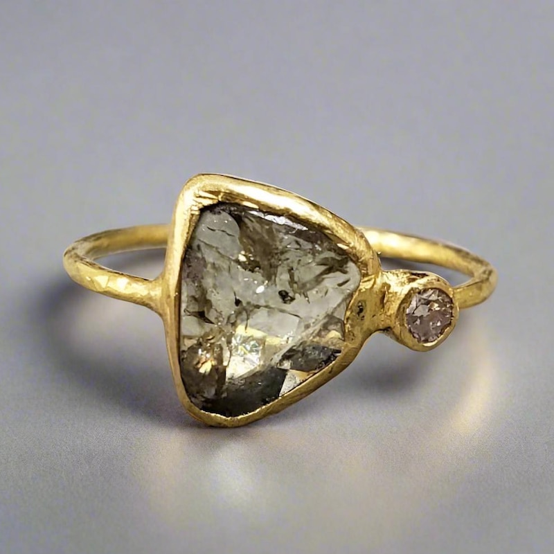 Rustic Gold Rings - Etsy