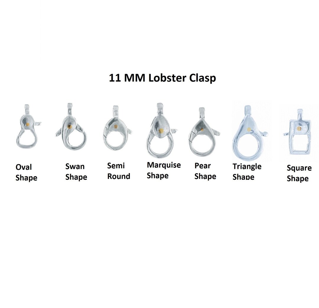 925 Sterling Silver 11 MM Lobster Clasps, Chain Connector, Lobster Claw ...