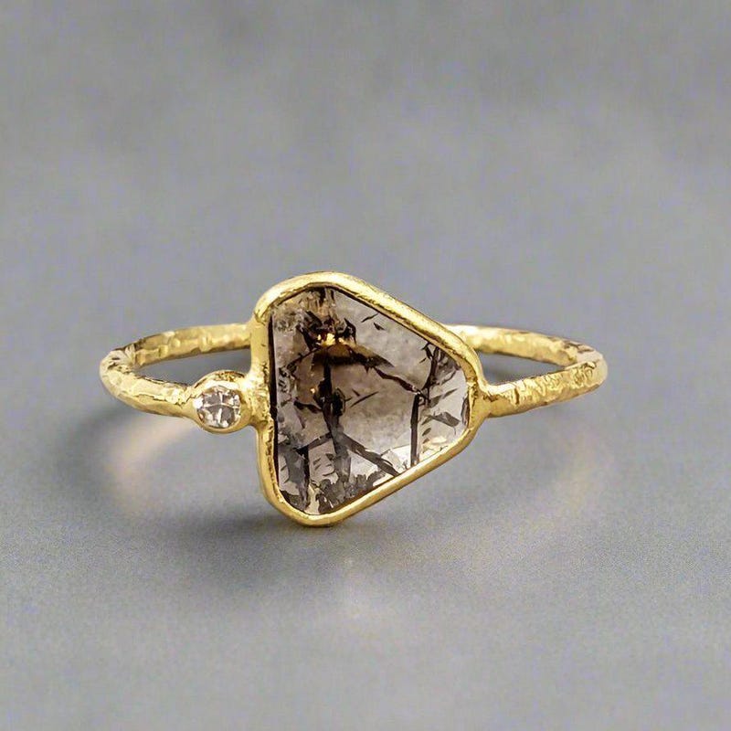 Diamond Slice Ring - Etsy