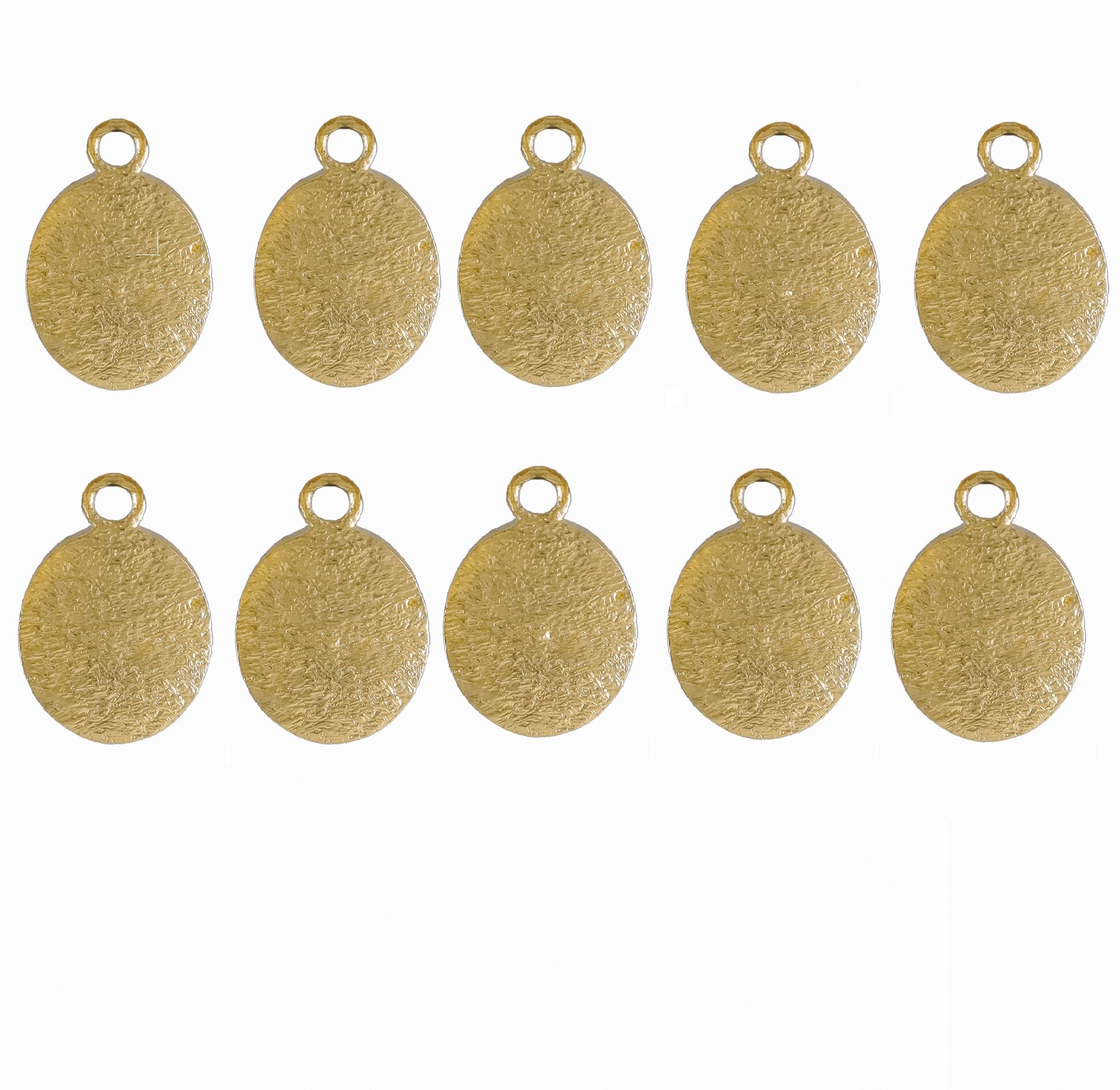10 Pcs Oval Round and Marquise Hammered Gold Filled Charms in | Etsy
