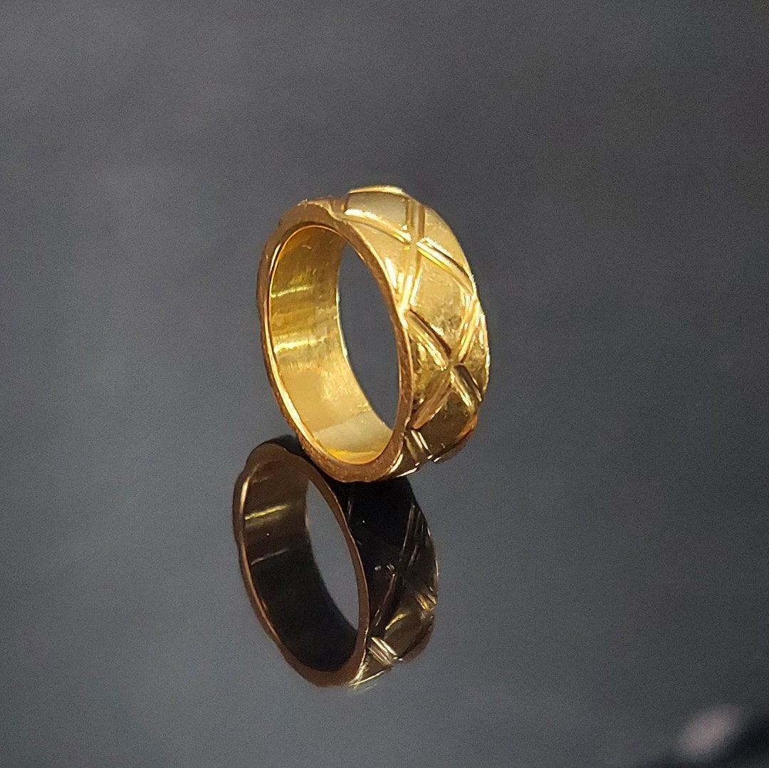 Men's Gold Vermeil Heavy Rings, Gold Bands, Statement Rings for Men ...