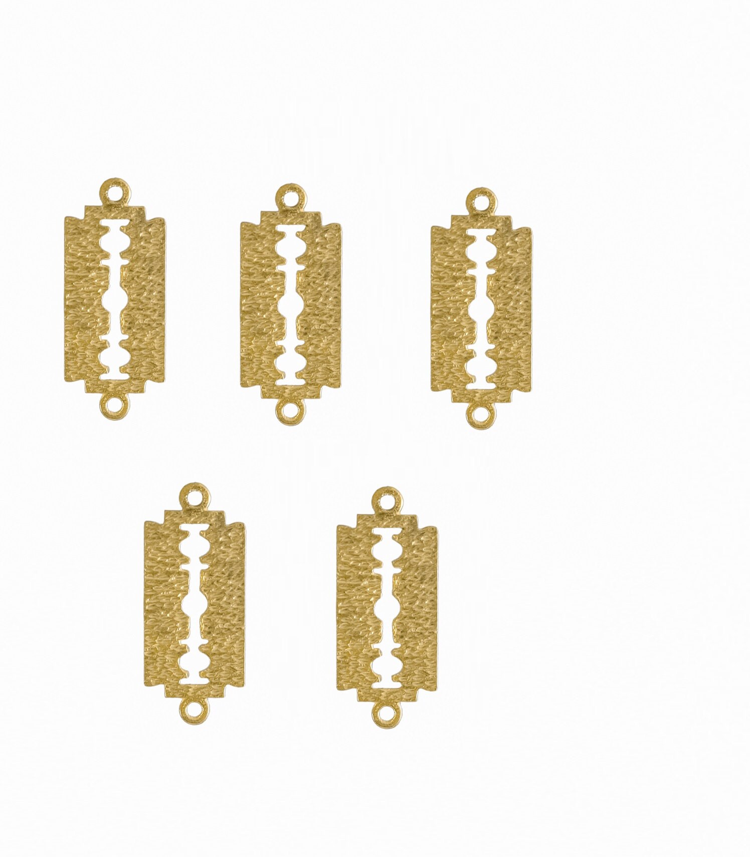 BULK 10 Pcs 18K Gold Vermeil Razor Blade Charms Connectors - Etsy