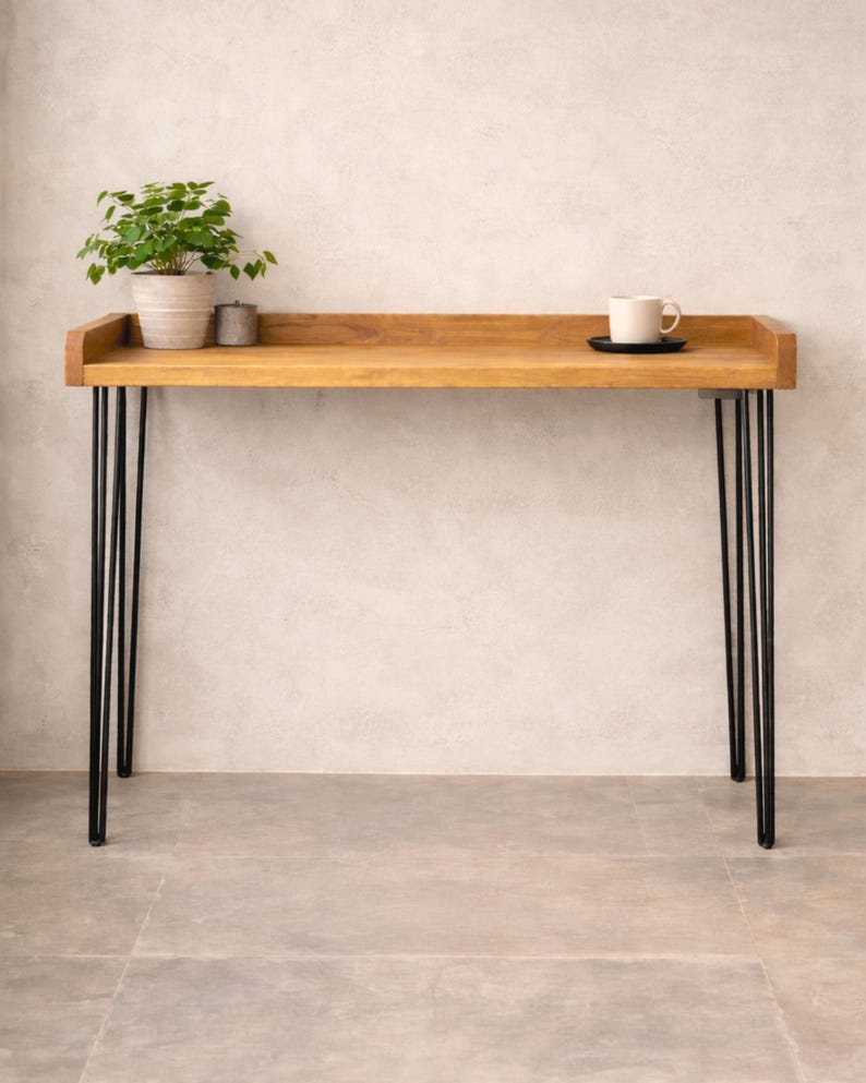 Scandinavian Breakfast Bar Table With Stools, Narrow Kitchen Bar Table ...