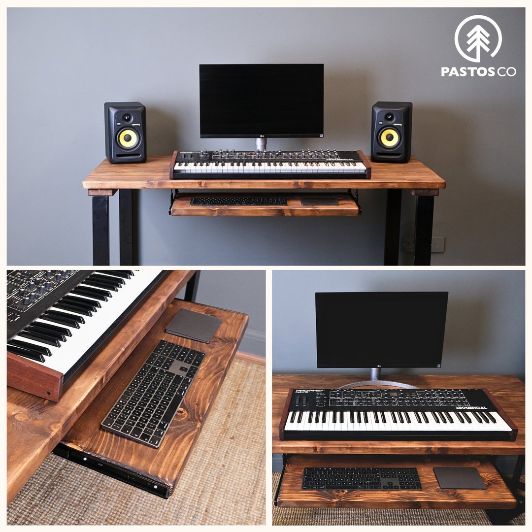 Add on - Sliding Keyboard & Mouse Tray | Adjustable Height | Black ...