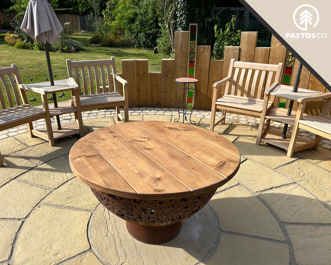 Rustic Wood Cover for BBQ, Grill or Fire Pit Reclaimed Garden Dining or ...