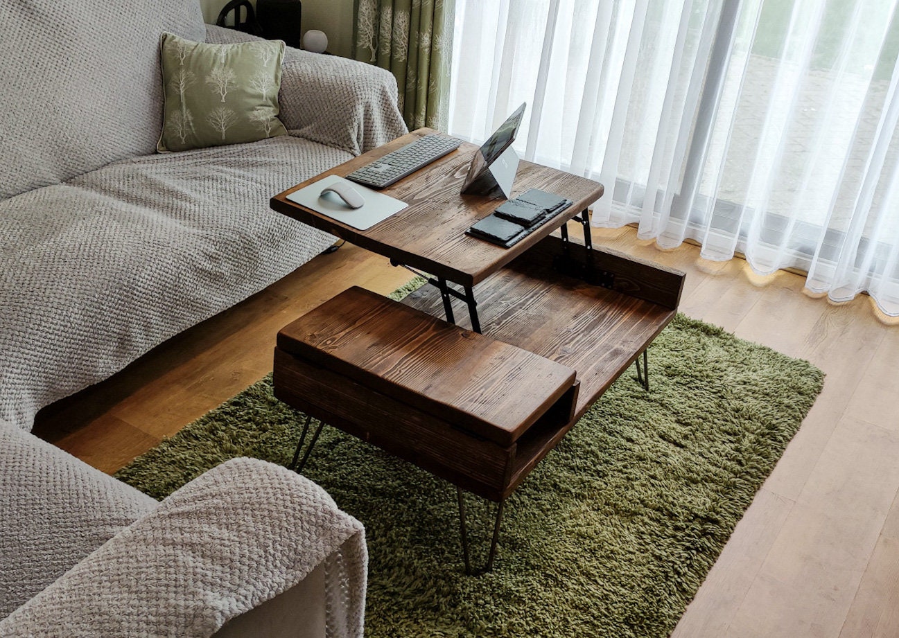 Rustic Coffee Table With Lift up Top Coffee Table With - Etsy UK
