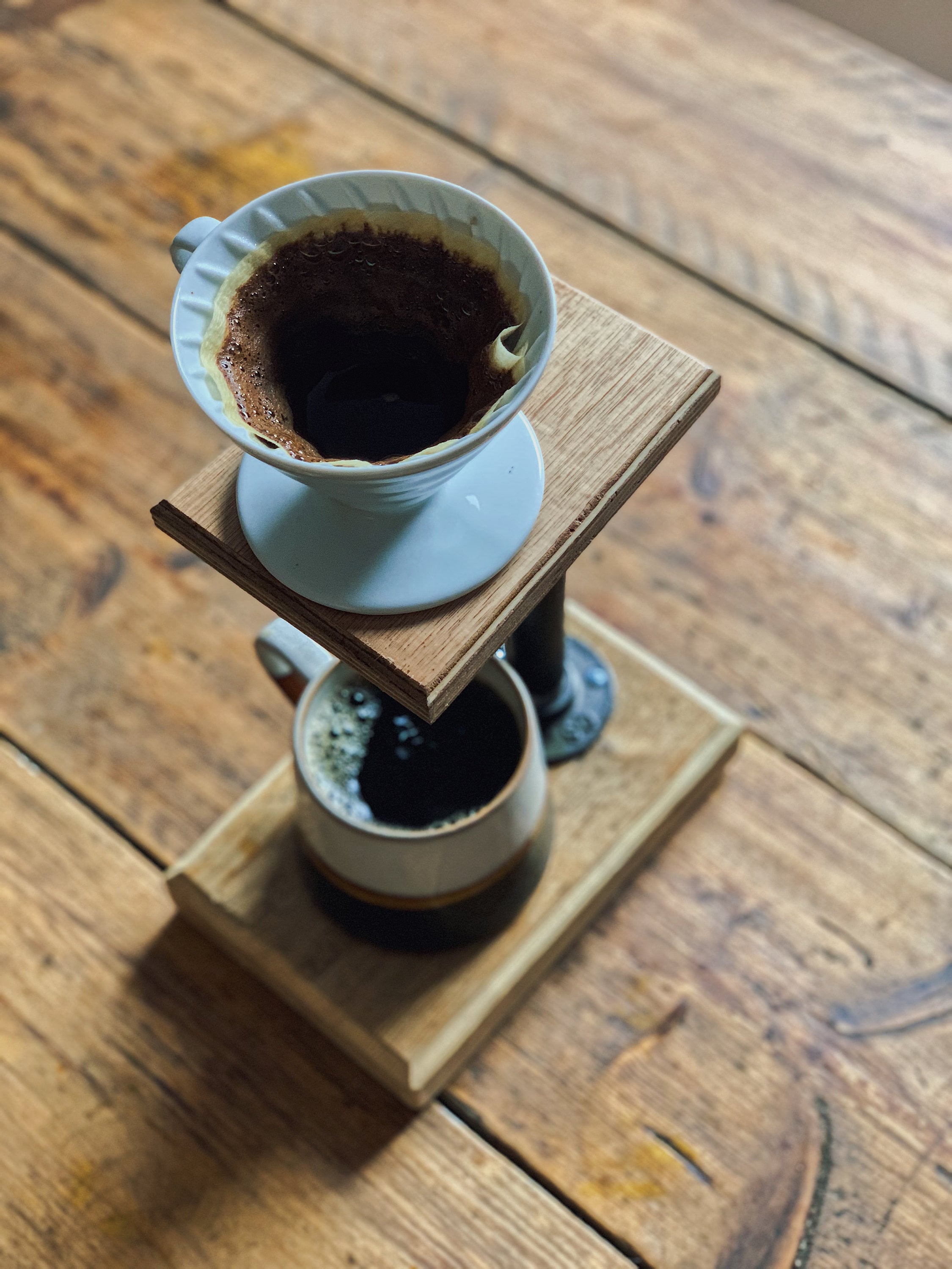 V60 Coffee Brewing Station | Industrial Style Dripper Stand for Pour ...