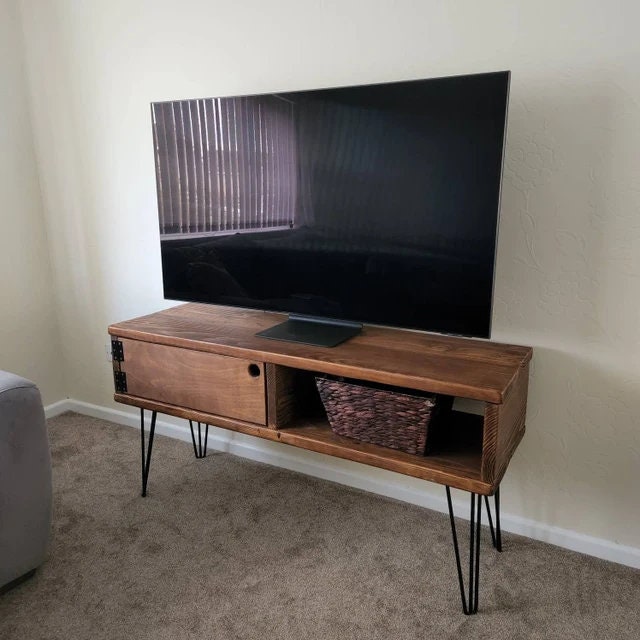 Rustic TV Stand Rustic Media Unit Modern Rustic Design TV - Etsy UK