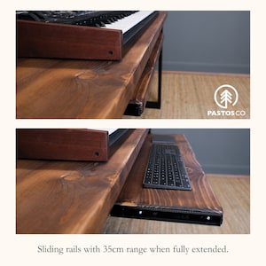 Add on - Sliding Keyboard & Mouse Tray | Adjustable Height | Black ...