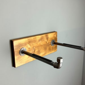 Industrial Rustic Bike Rack. Wall Mounted Bike Display Rack. Wooden ...