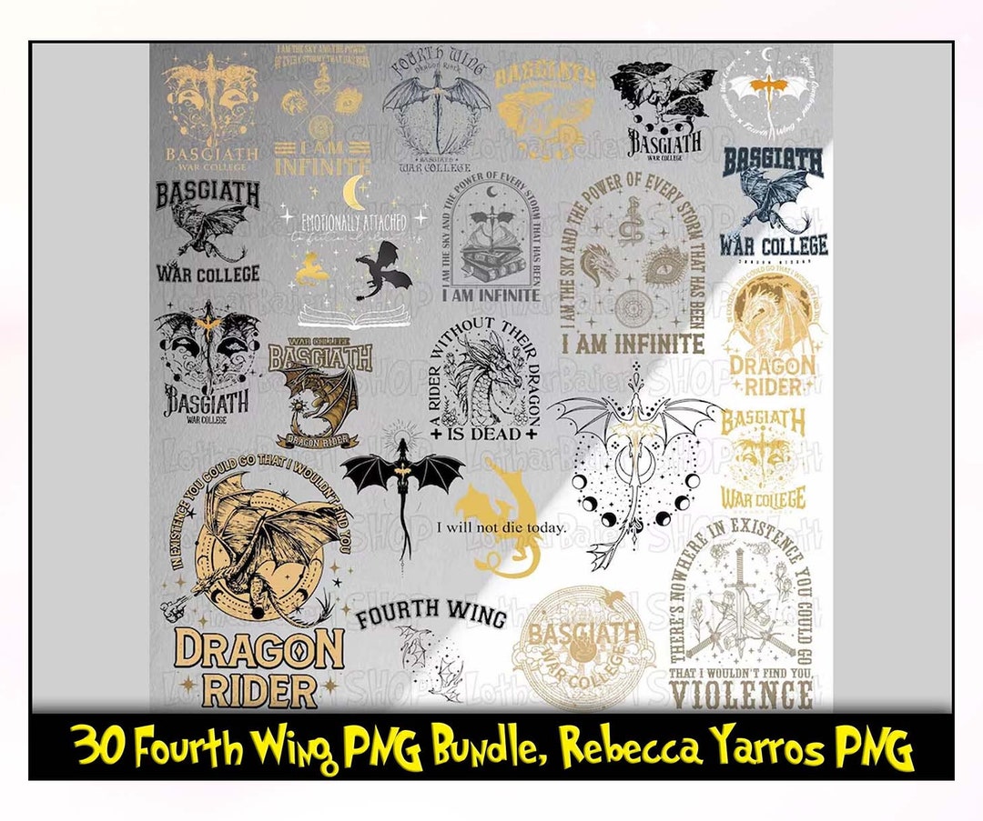 30 Fourth Wing PNG Bundle, Rebecca Yarros Png, Dragon Rider Png ...